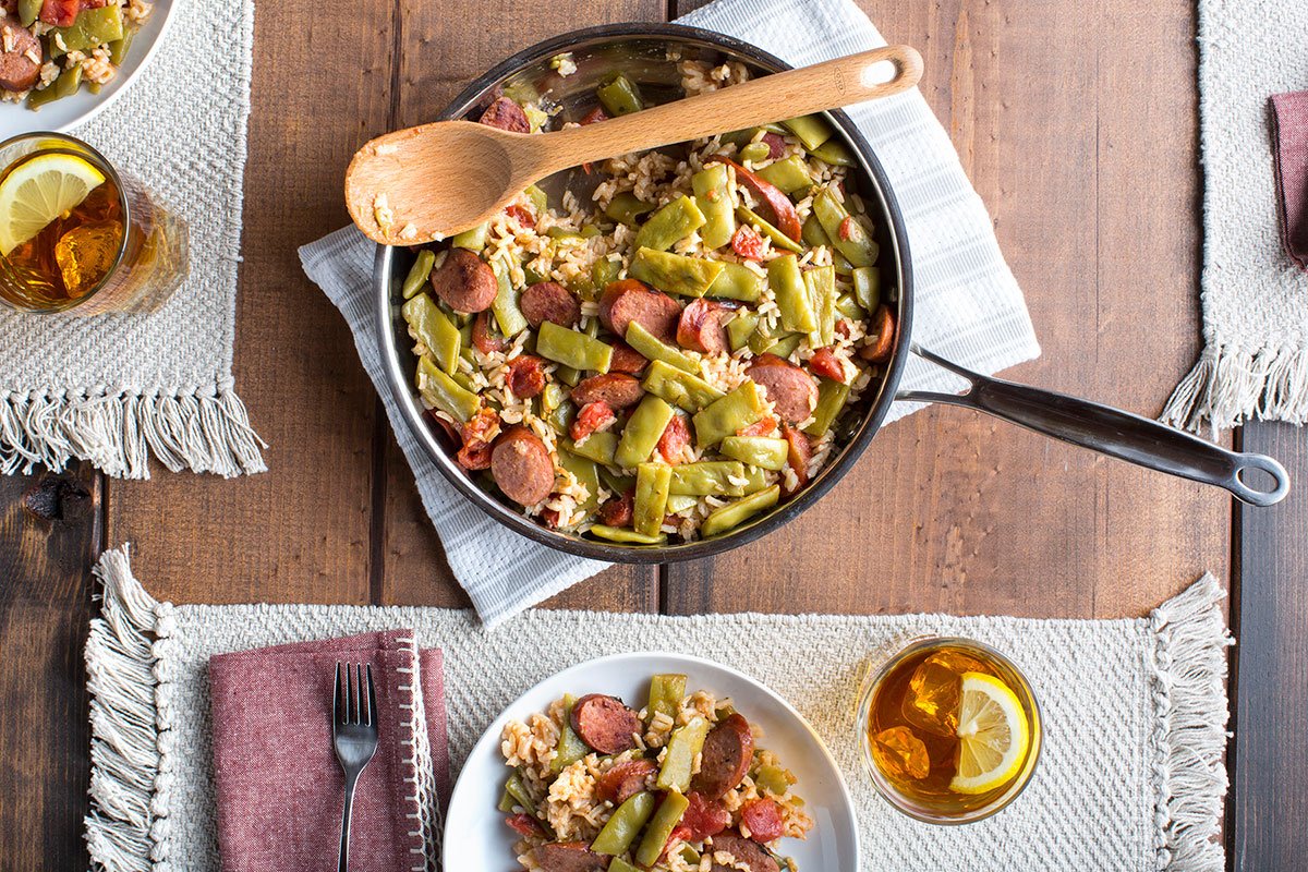 Italian Skillet Green Beans and Rice - Allens